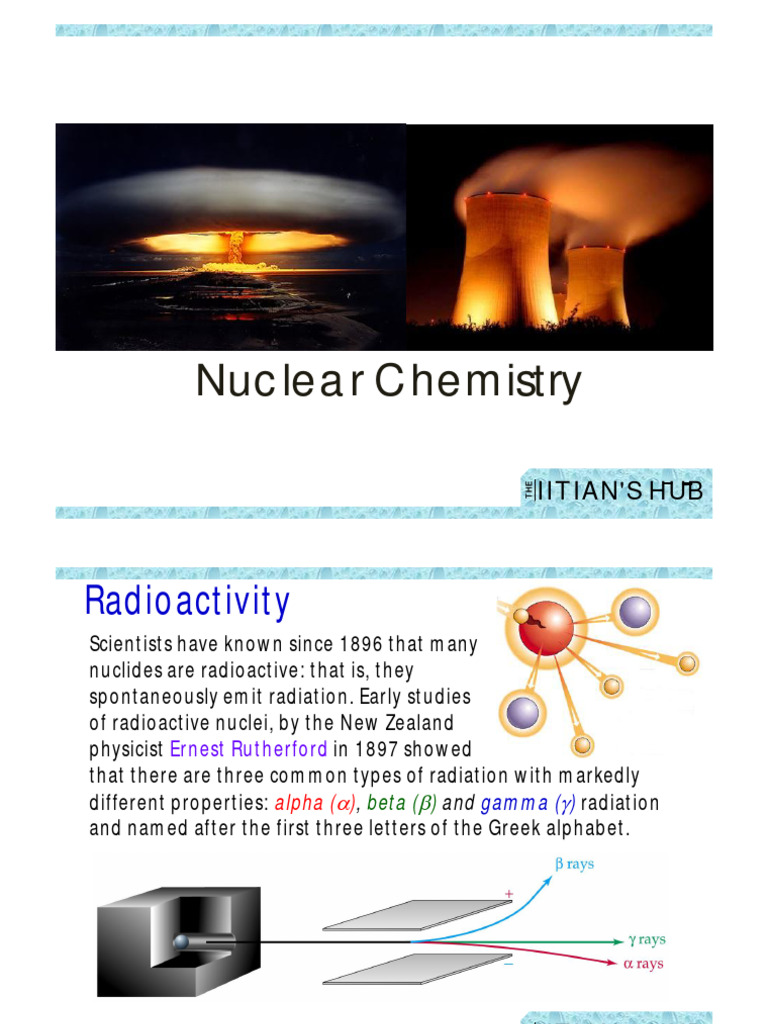 Nuclear Chemistry | PDF | Atomic Nucleus | Neutron