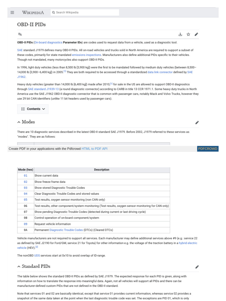 Wiki Obd II Pids Service 01 Pid 03 | PDF | Motor Vehicle | Vehicle Technology