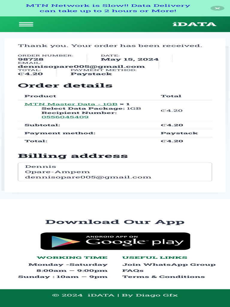 Checkout - IDATA | PDF