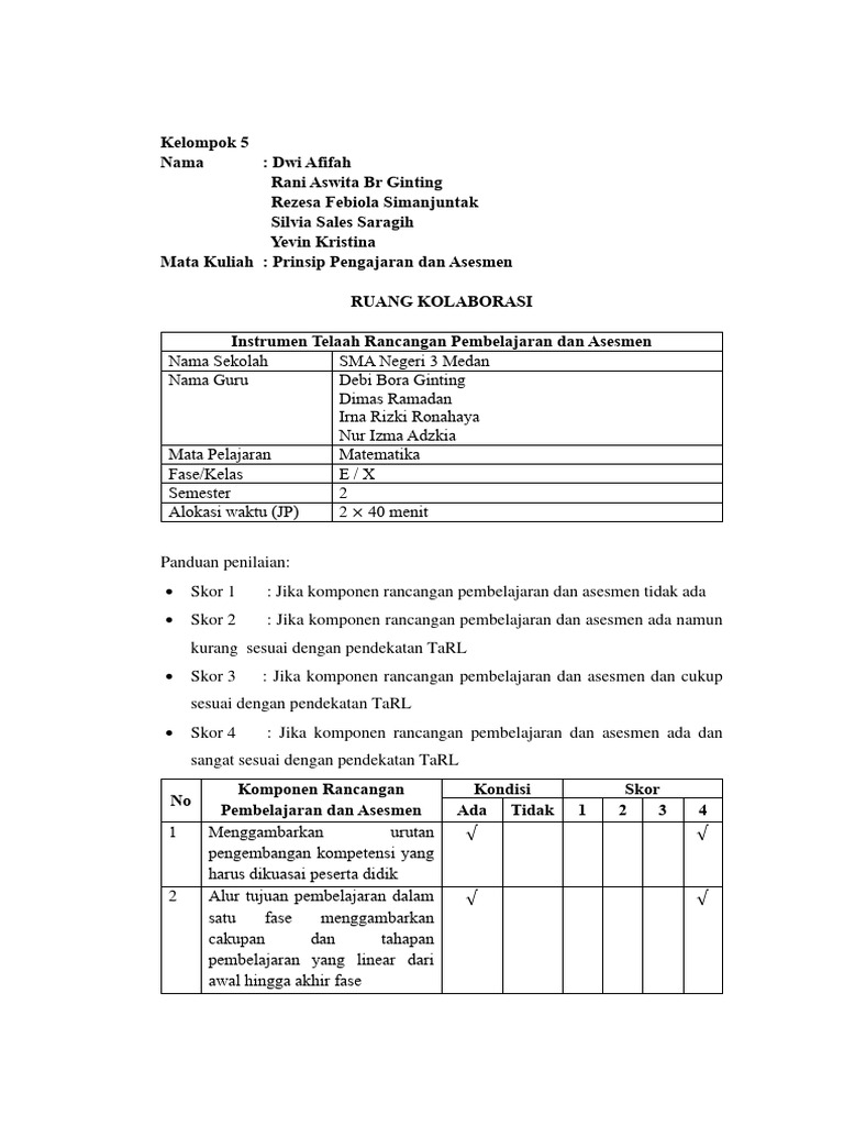 Topik 2 - Ruang Kolaborasi - Yevin Kristina | PDF