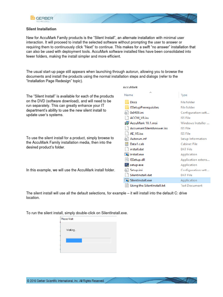 Gerber Instalar-Silent | PDF | Installation (Computer Programs) | Computer File