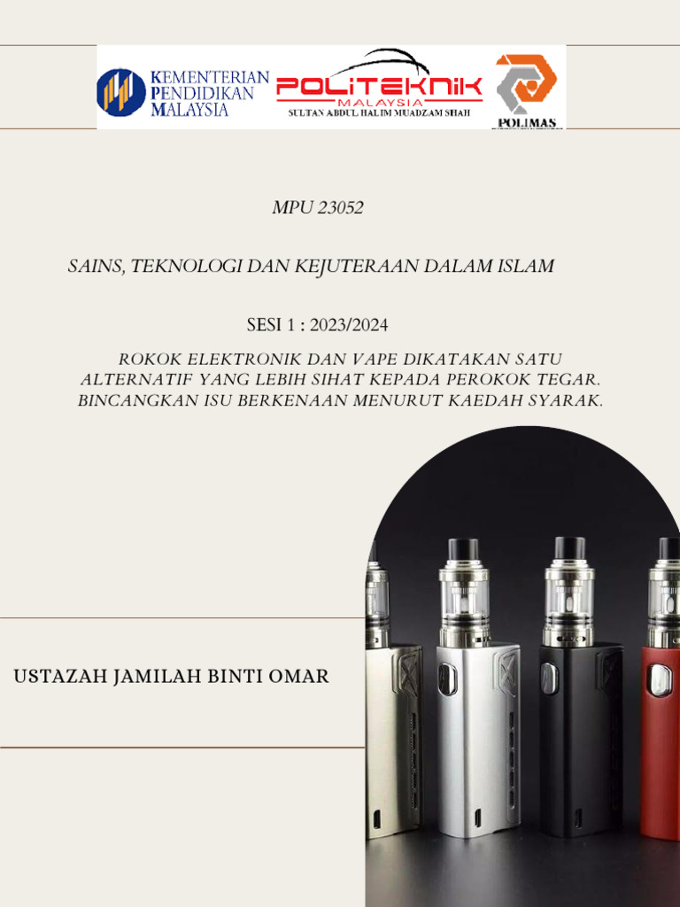 Hukum dan Bahaya Vape dalam Islam | PDF