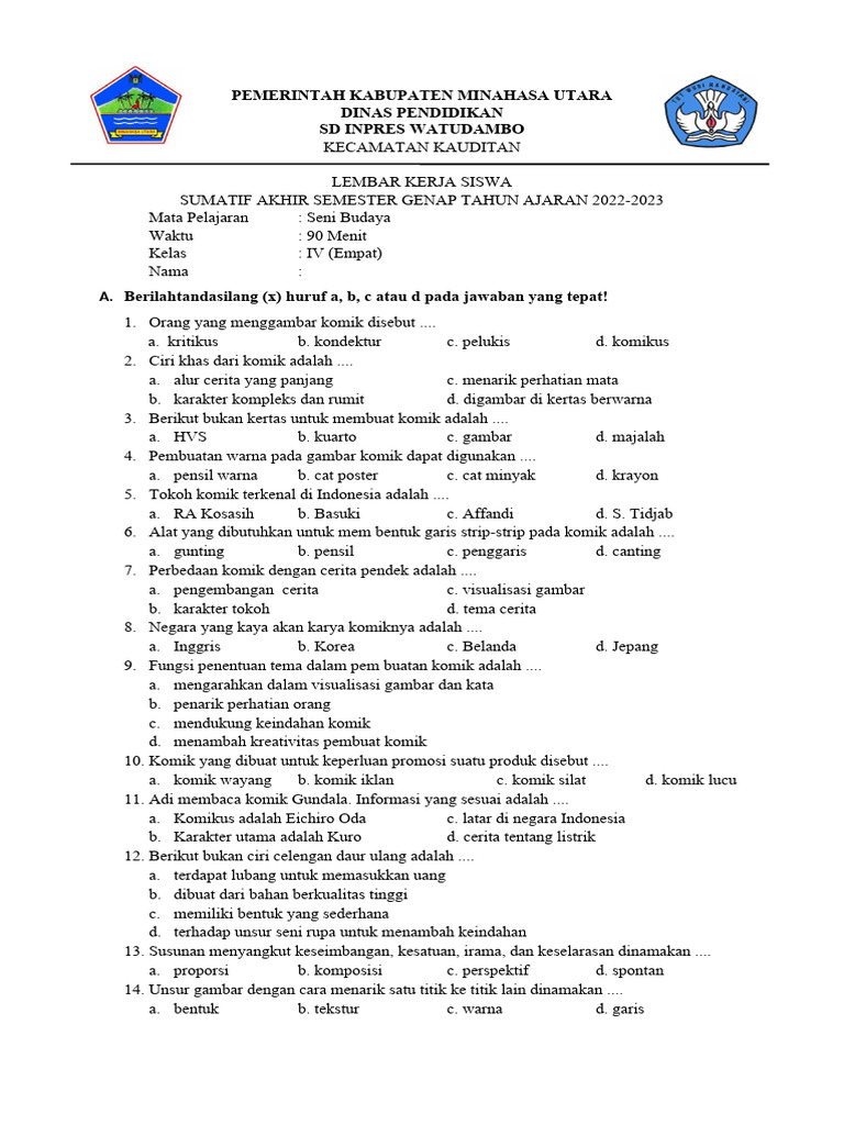 Sumatif Senbud Fix | PDF