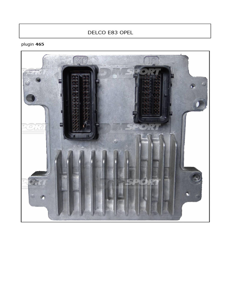 Acdelco E83 Opel | PDF