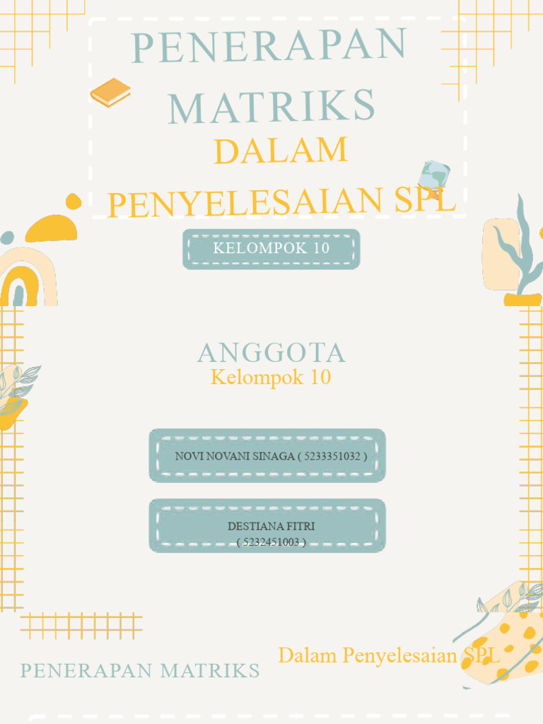 Penerapan Matriks dalam SPL | PDF