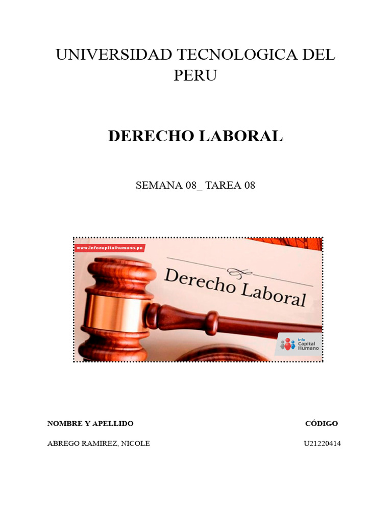 DERECHO LABORAL_S08 | PDF | Derecho laboral | Economias