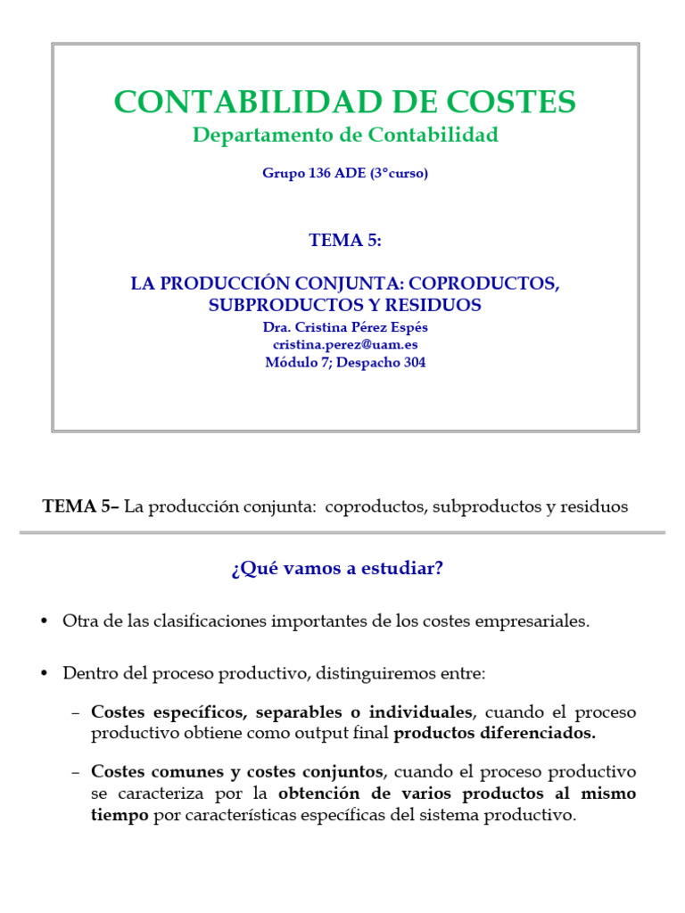 Tema 5 | PDF | Business | Residuos