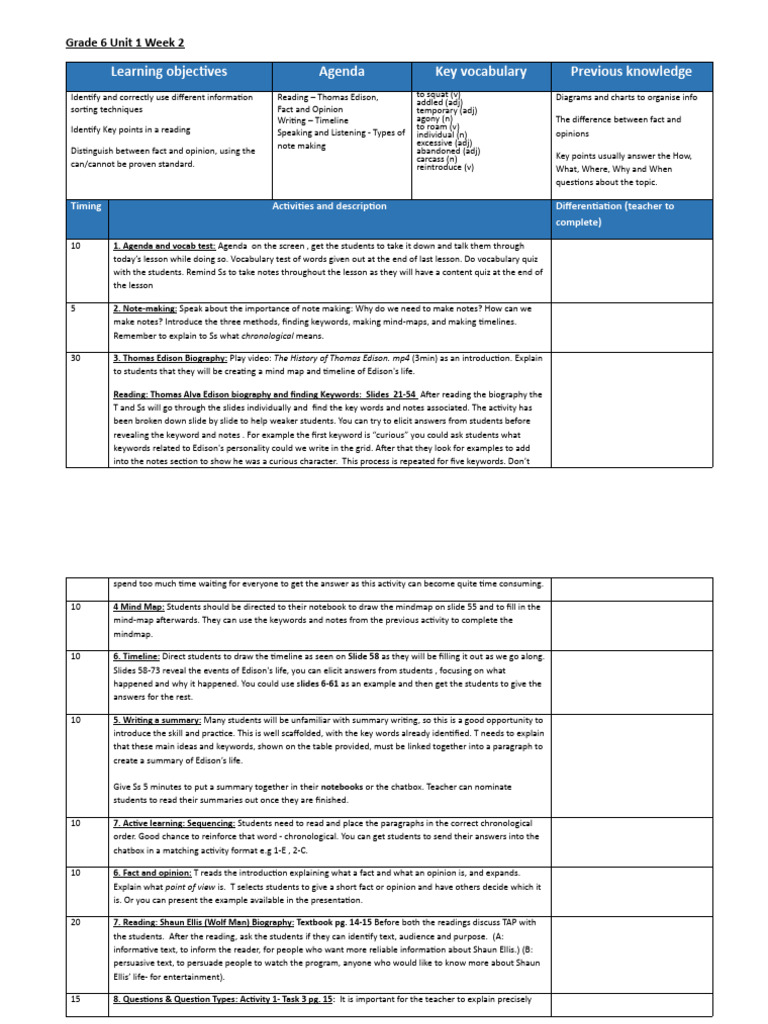 Grade 6 Reading & Writing Skills | PDF | Vocabulary | Question