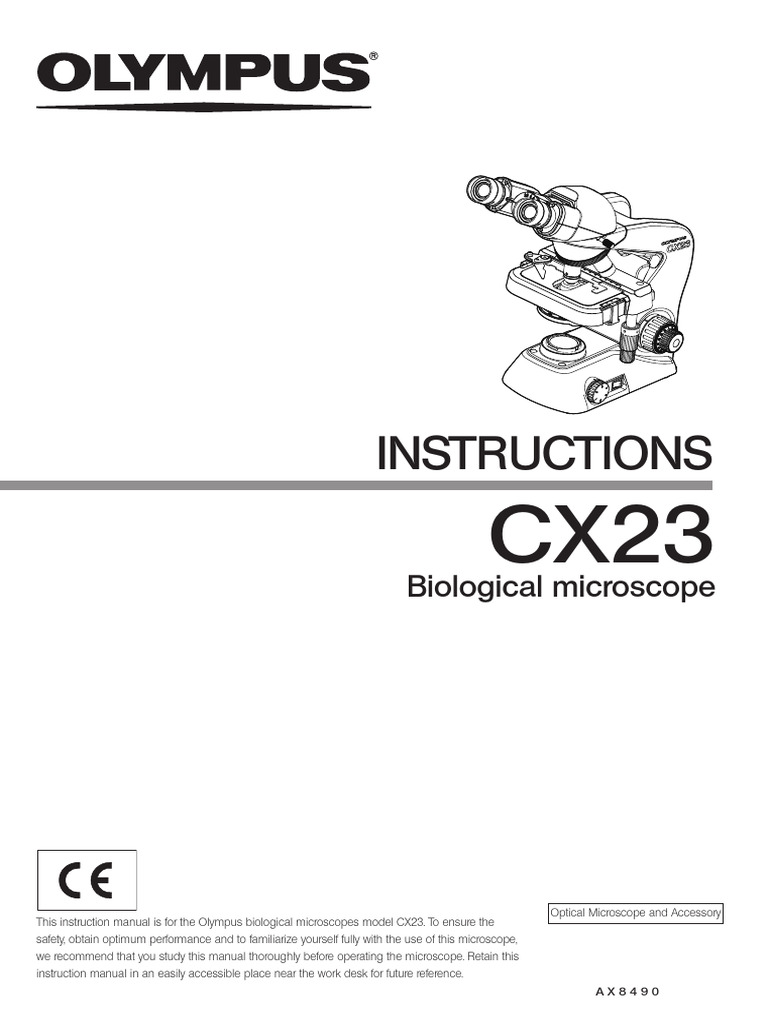 Olympus CX23 Microscope Guide | PDF | Electromagnetic Compatibility | Aperture