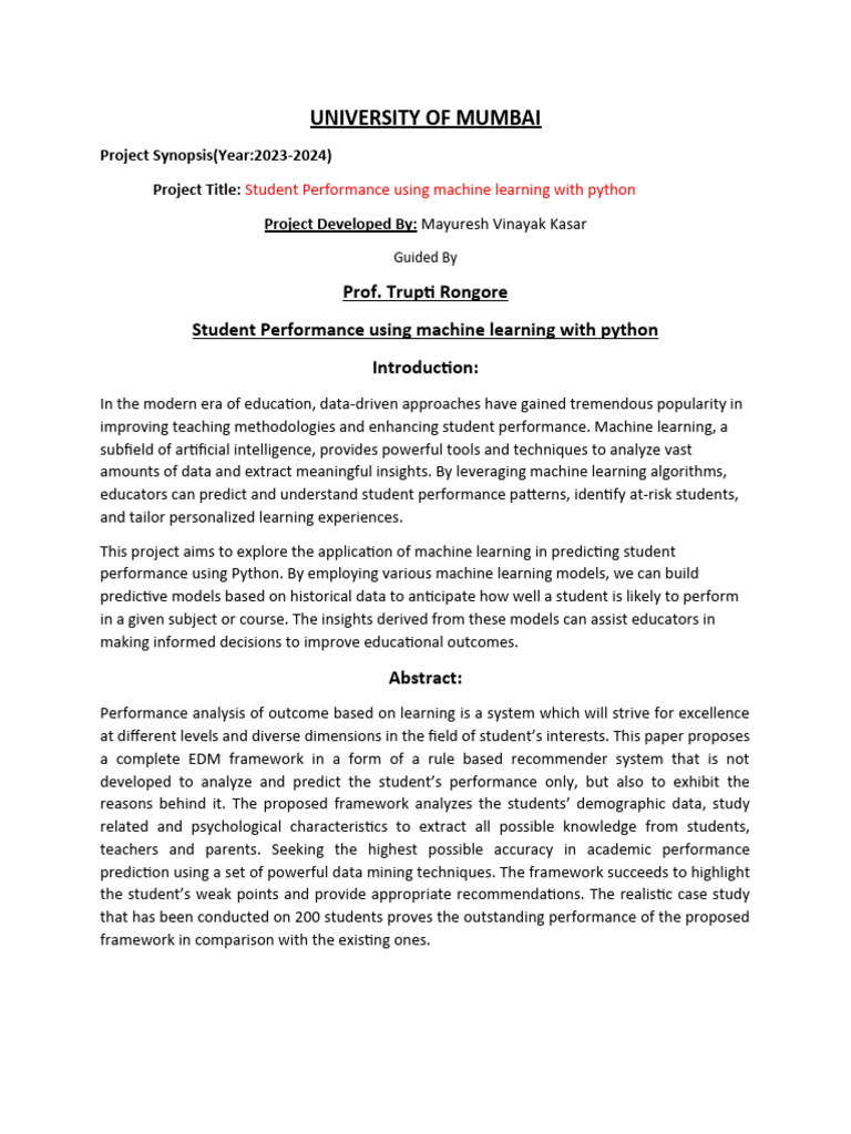 UNIVERSITY OF MUMBAI | PDF | Machine Learning | Graphics Processing Unit