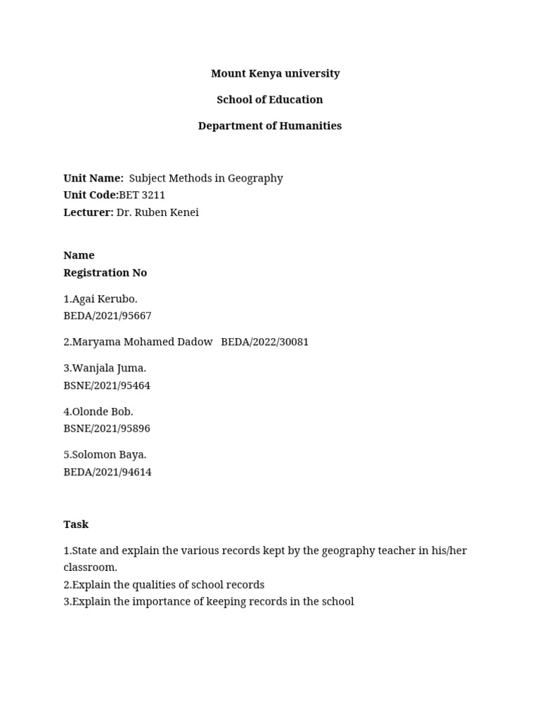subject methods geography | PDF | Teachers | Information