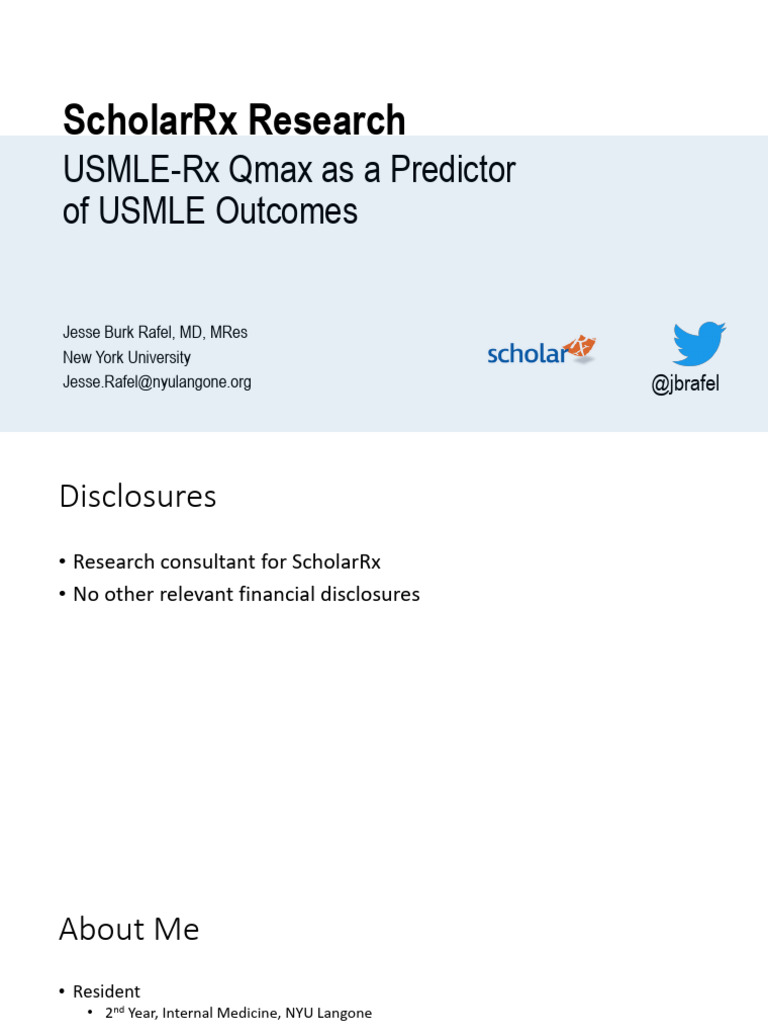 USMLE-Rx Qmax Predicts USMLE Success | PDF | Statistical Analysis ...