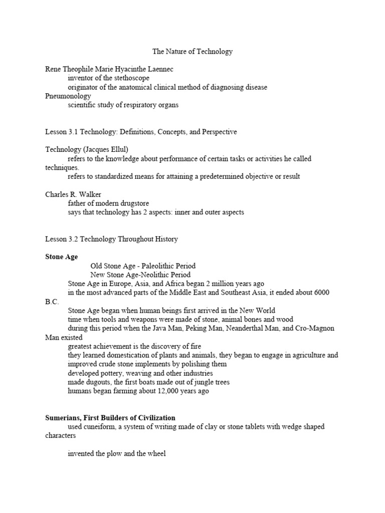 Evolution of Technology Through History | PDF | Stone Age | Industrial ...