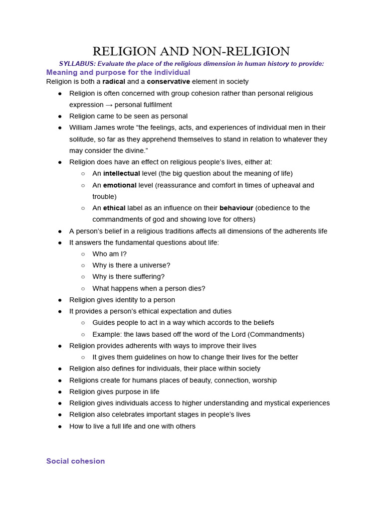 Religion and Non-Religion | PDF | Psychological Attitude