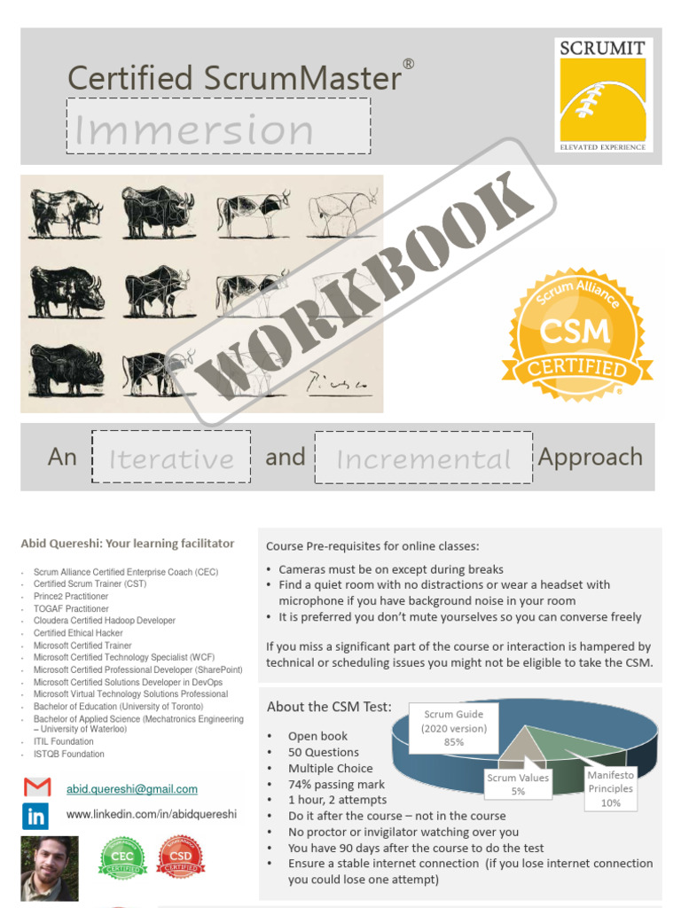 CSM Workbook March 2024 | PDF | Scrum (Software Development) | Systems ...