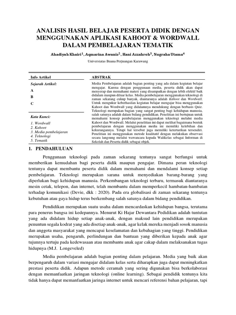Pembelajaran Tematik Interaktif | PDF | Karier & Perkembangan