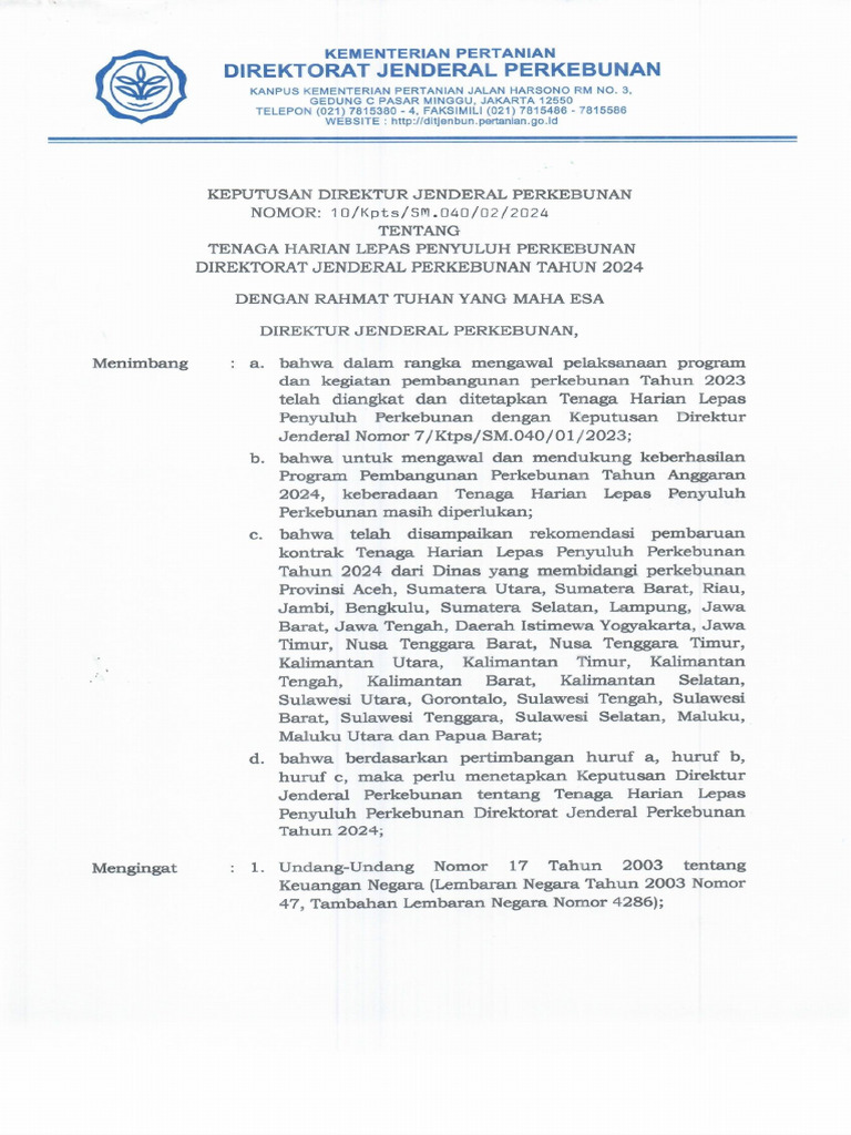 SK Kantor BG Agung Dirjen | PDF