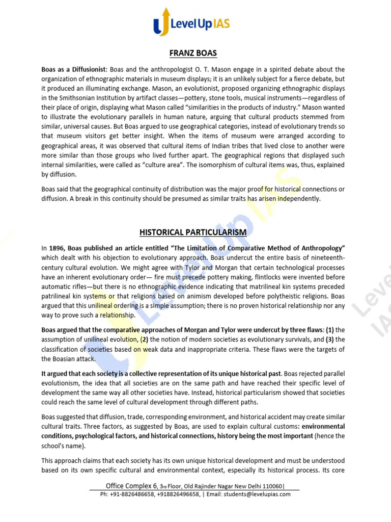 Handout 3 | PDF | Franz Boas | Anthropology