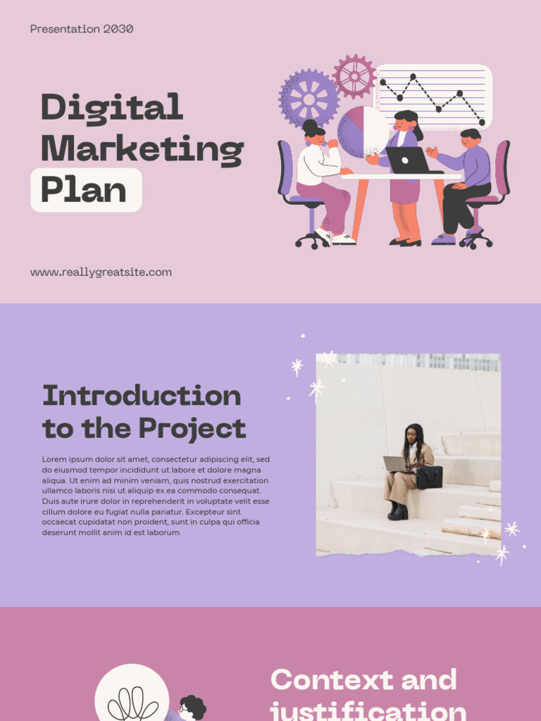 Lilac Illustrated Digital Marketing Plan Presentation | PDF | Science | Information Technology ...