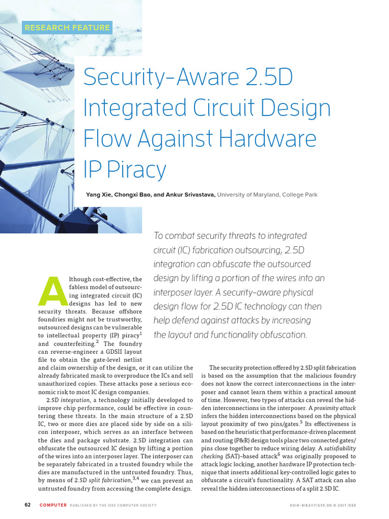 Security-Aware IC Design Flow | PDF | Semiconductor Device Fabrication ...