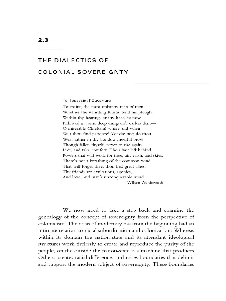 Colonial Sovereignty and Modernity | PDF | Slavery | Colonialism