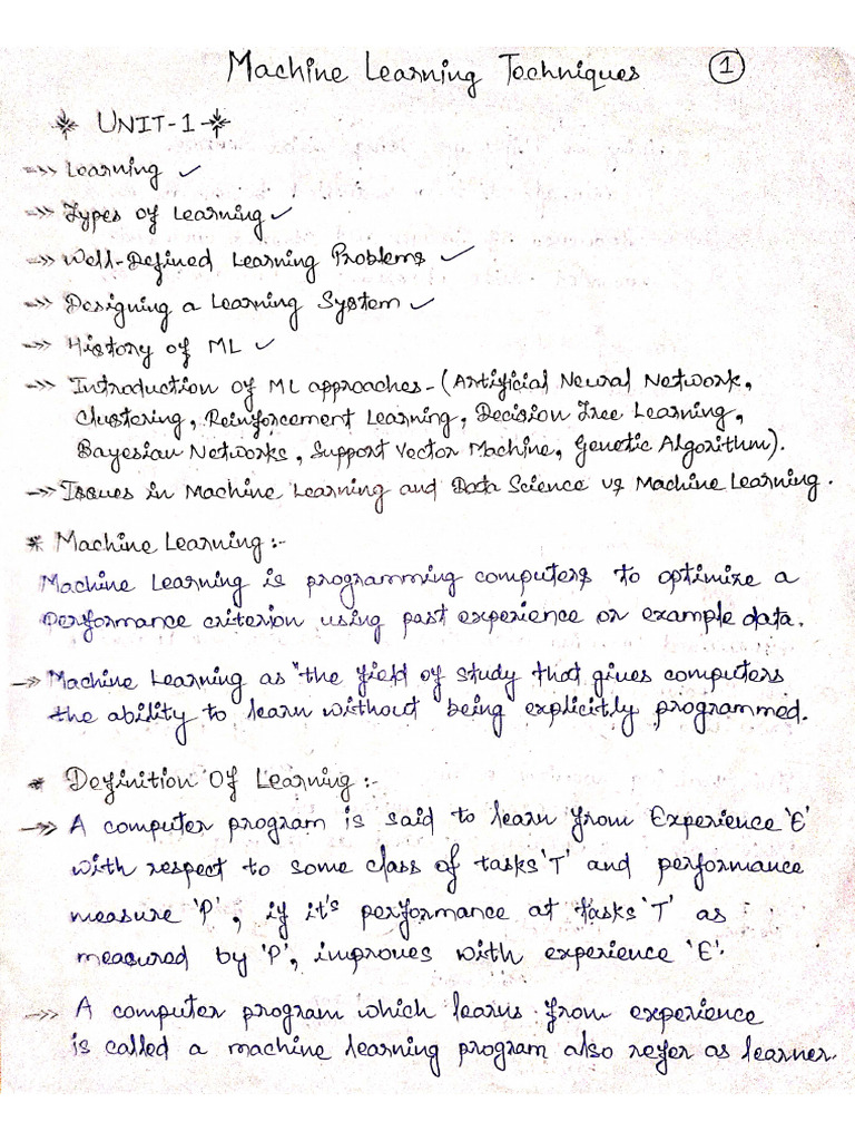MLT Notes U 1 2 3 | PDF