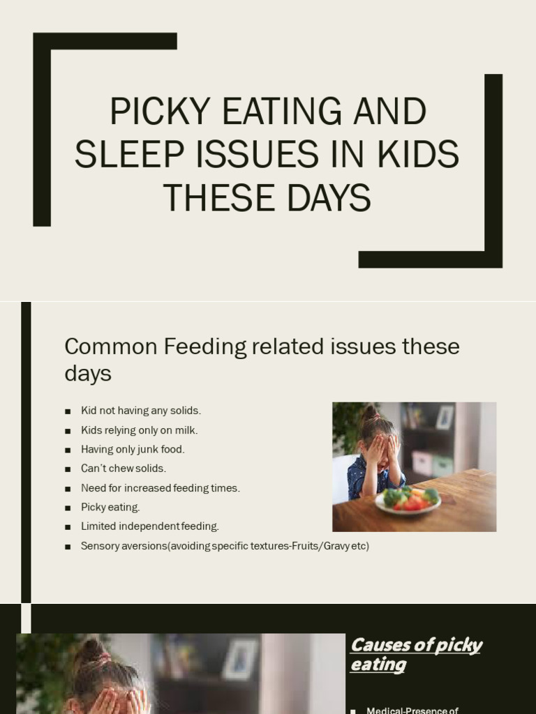 Picky Eating and Sleep Issues in Kids | PDF