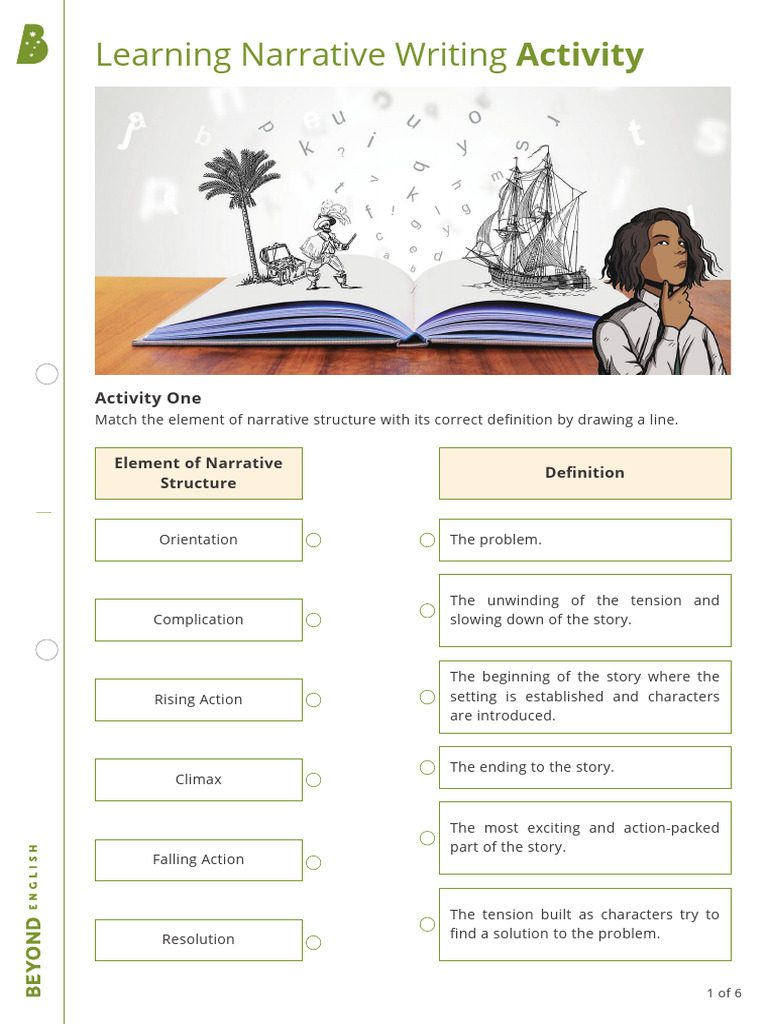 Learning Narrative Writing - Activity Sheet | PDF | Narrative