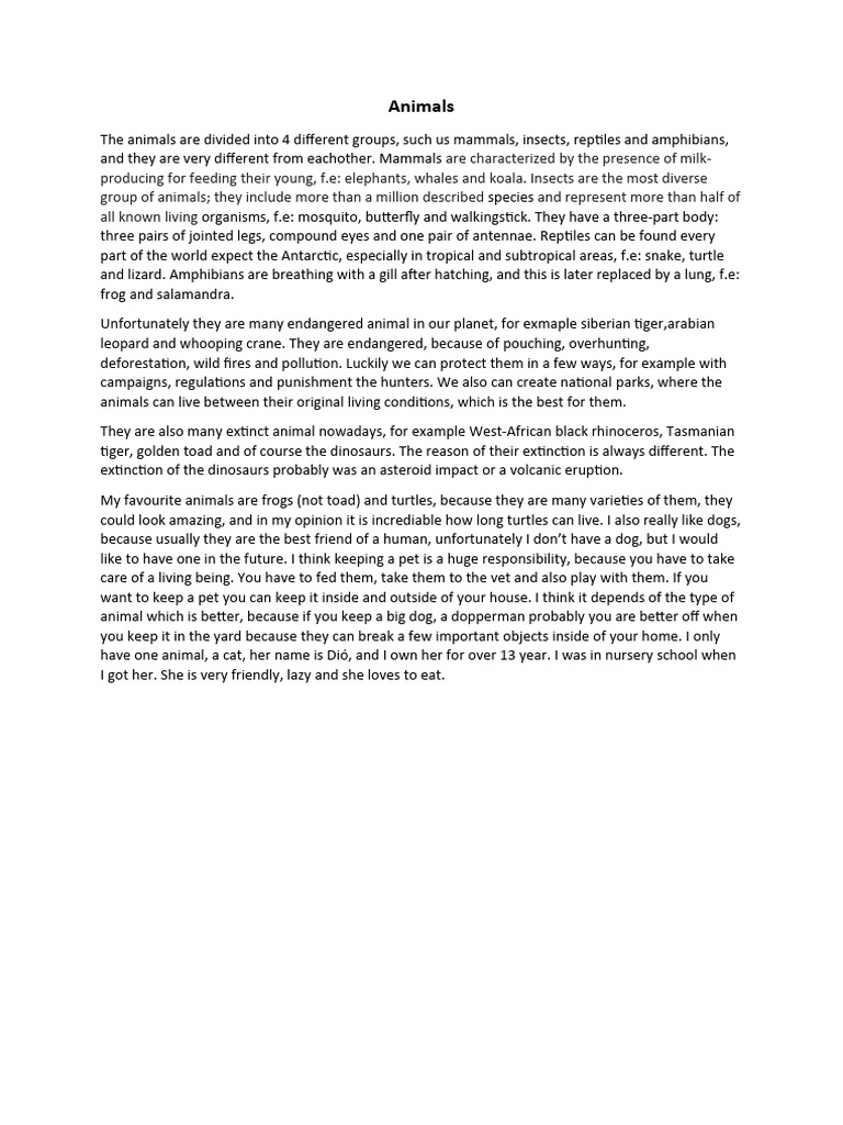 Overview of Animal Groups and Conservation | PDF | Amphibian | Extinction