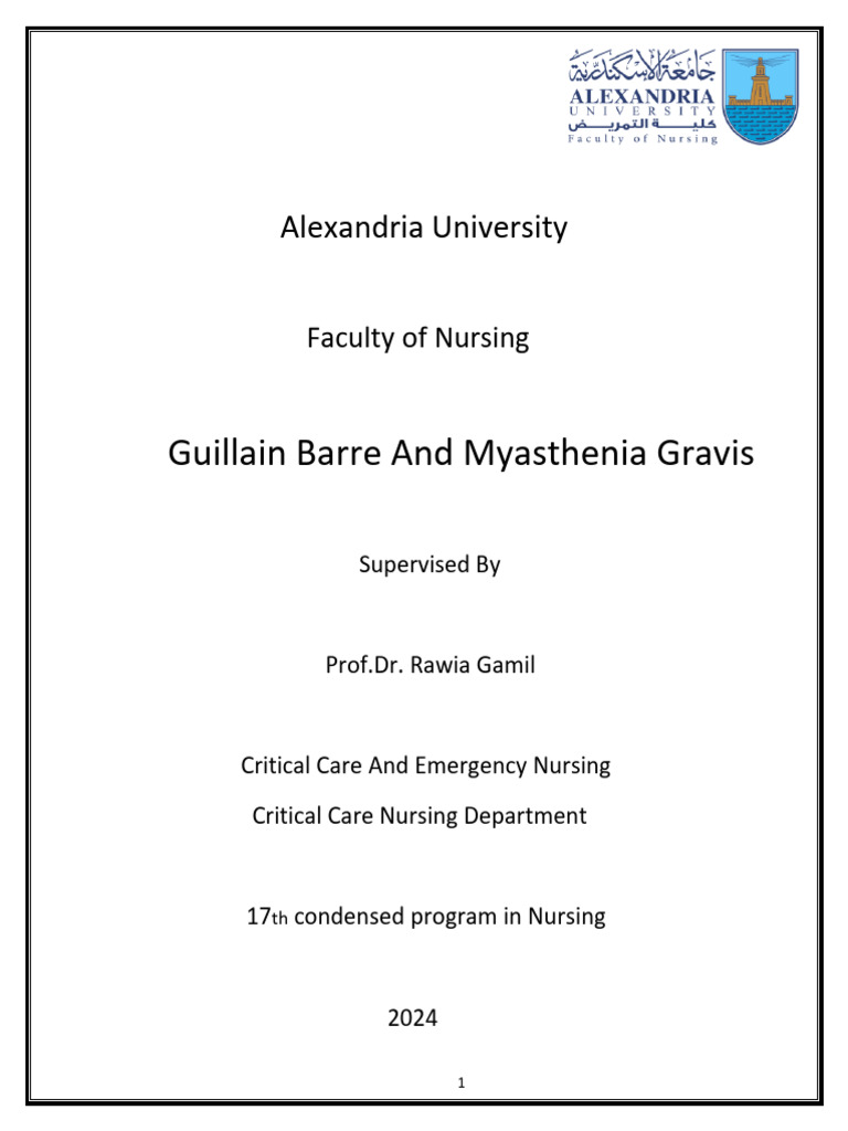 Guillain-Barré Syndrome (GBS) and Myasthenia Gravis (MG) | PDF | Peripheral Neuropathy ...
