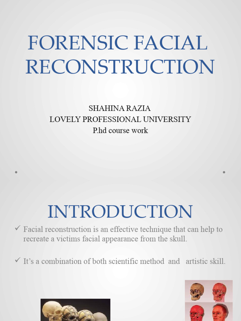 FORENSIC FACIAL RECONSTRUCTION | PDF
