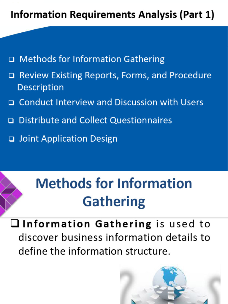 3.information Requirements Analysis Part 1 | PDF | Information | Computing