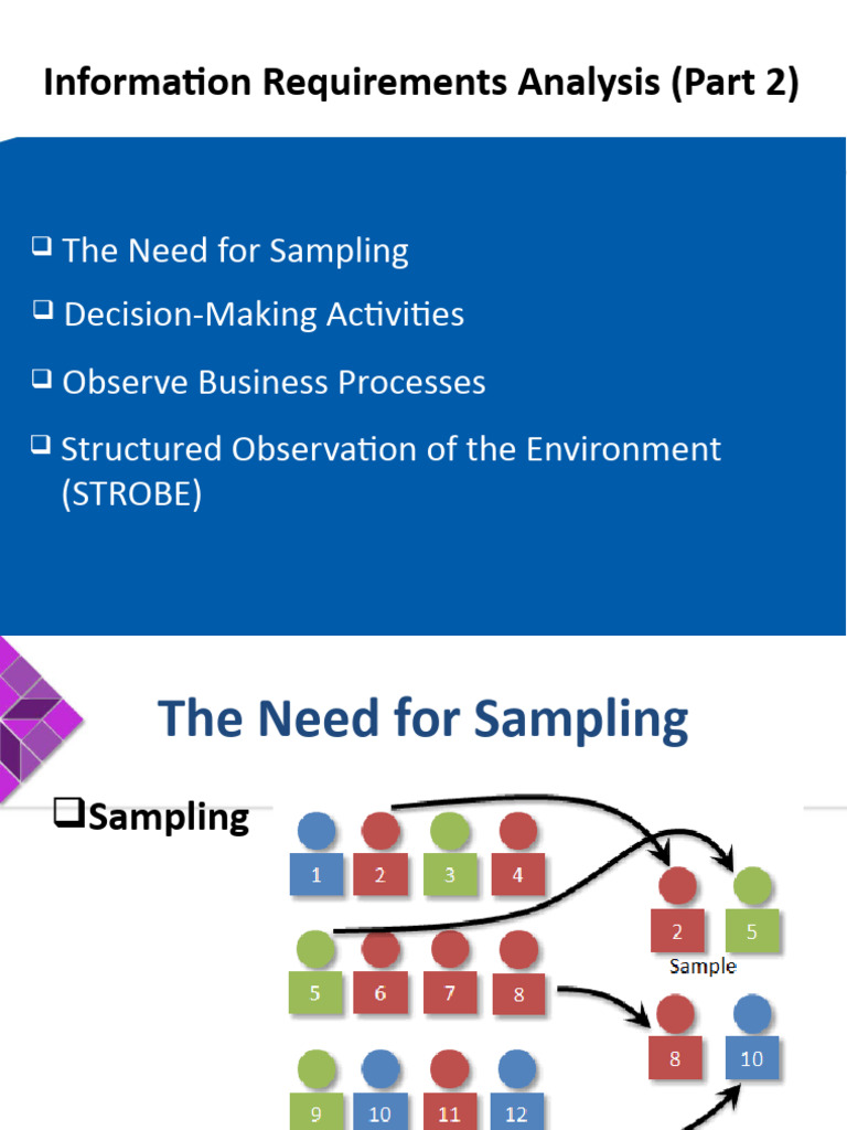 4.information Requirements Analysis Part 2 | PDF | Sampling (Statistics) | Cognition