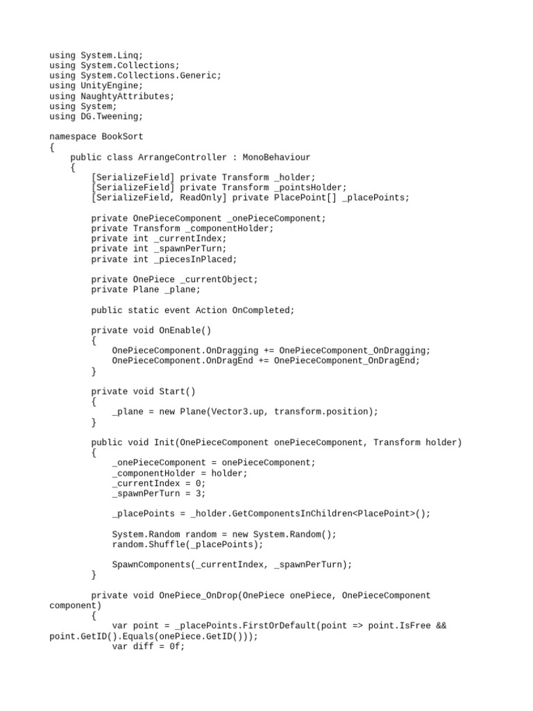 Arrange Controller | Download Free PDF | Computer Programming | Software Engineering
