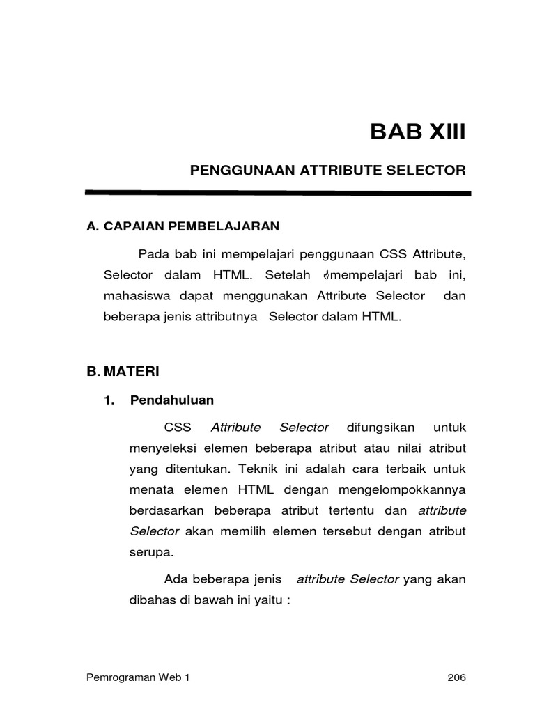 CSS Attribute Selector HTML | PDF