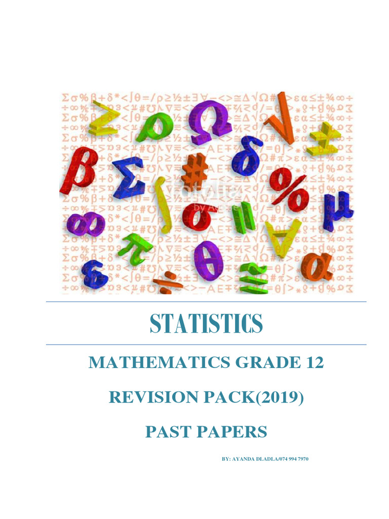 Grade 12 Statistics Revision Pack | PDF