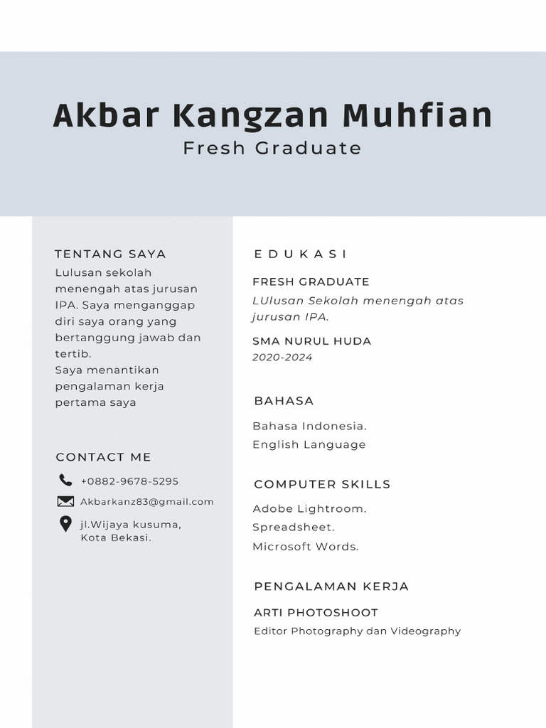 White Simple Student CV Resume | PDF