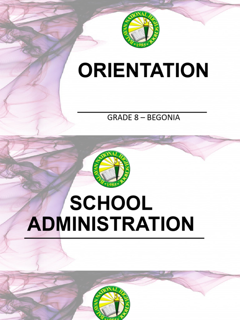 Begonia Orientation | PDF