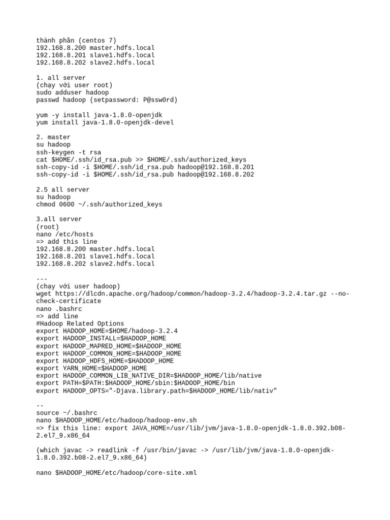 install hdfs | PDF | Apache Hadoop | Computing