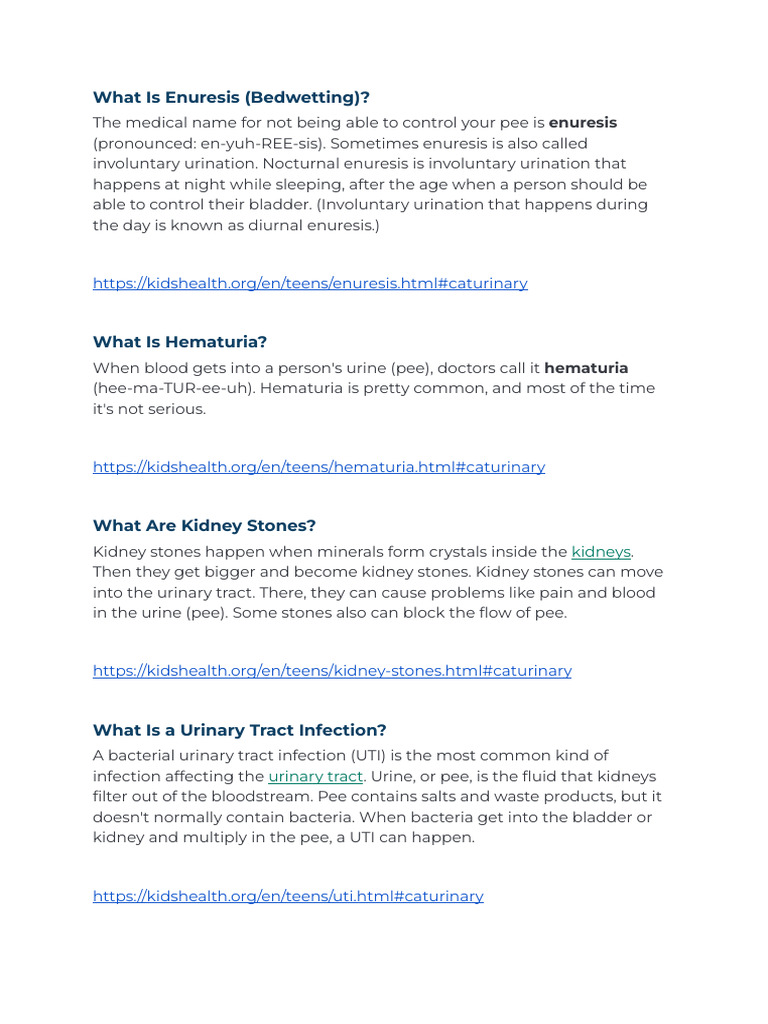 Urinary Diseases | PDF