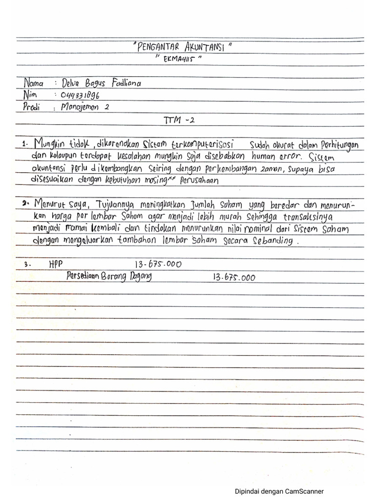 TTM-2 Pengantar Akuntansi | PDF