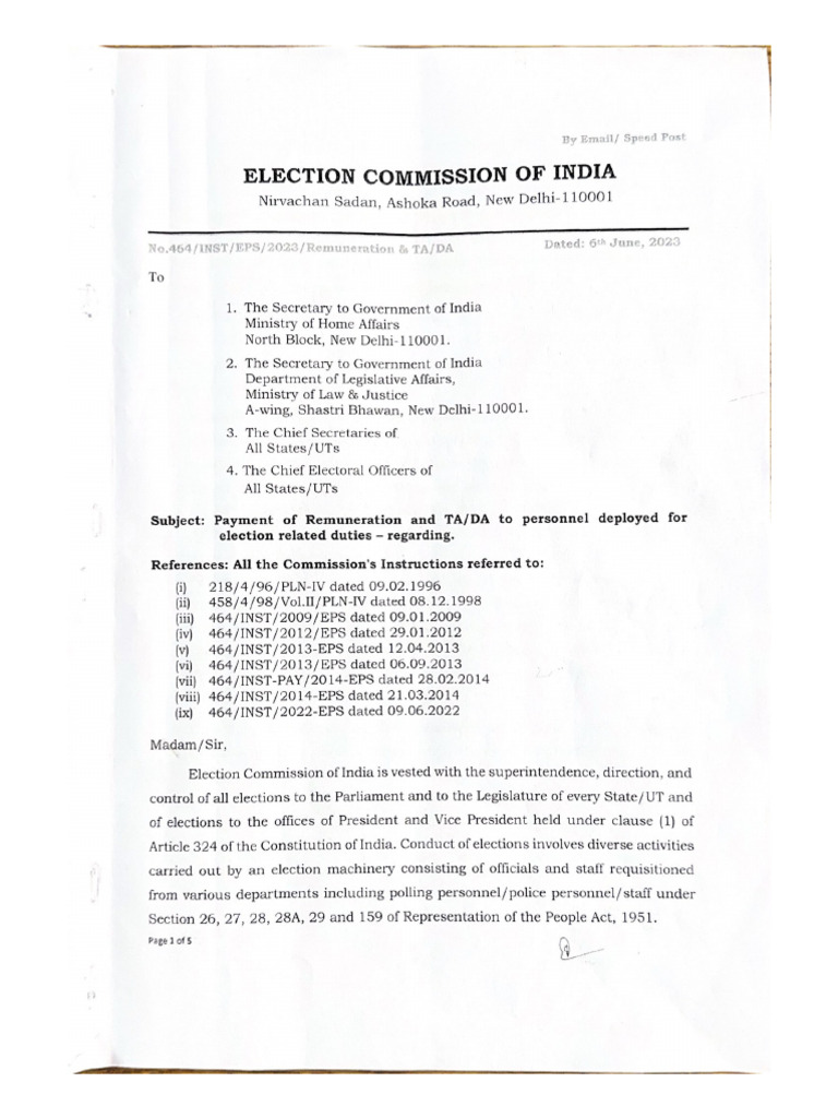 Election Commission of India | PDF