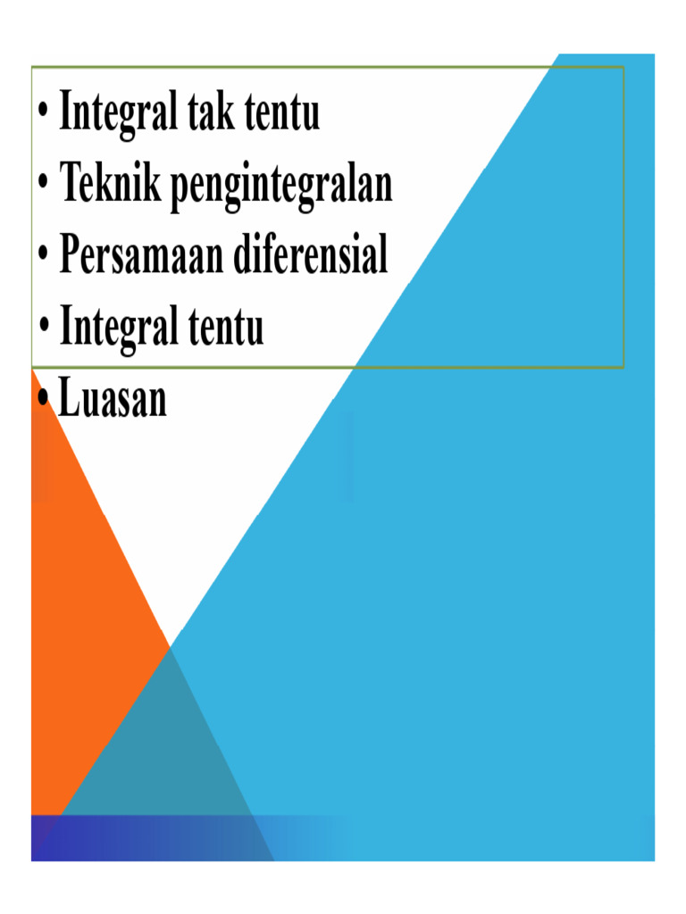 Teknik Pengintegralan dan Luasan Kurva | PDF