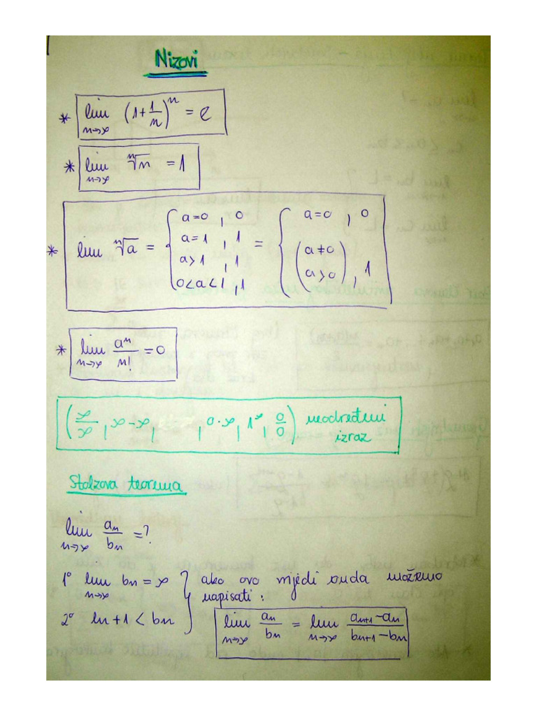 Redovi I Nizovi Formule | PDF