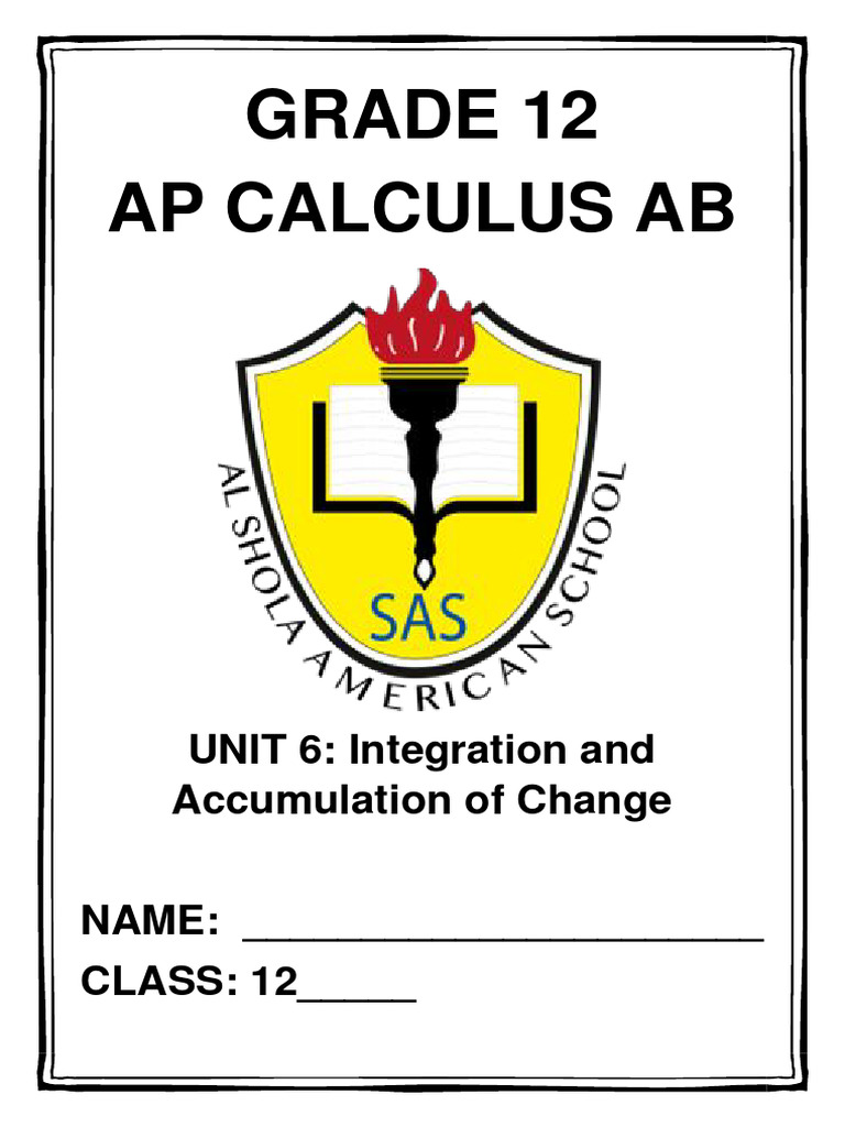 AP Calculus AB Unit 6 Booklet | PDF | Integral | Summation