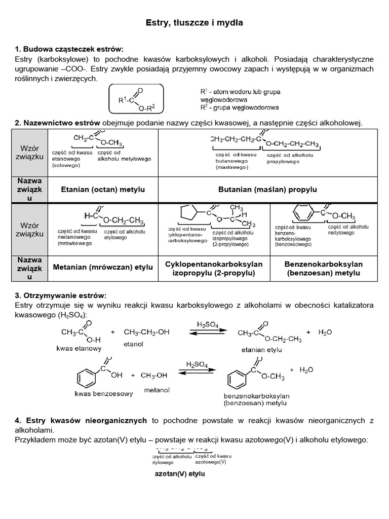 Estry I Tłuszcze | PDF