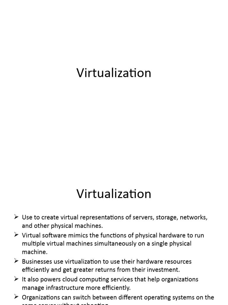 Virtualization Pdf Virtualization Cloud Computing