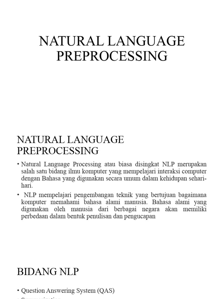 Natural Language Preprocessing | PDF