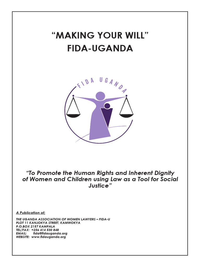 Fida-U Will Form | PDF | Will And Testament | Justice