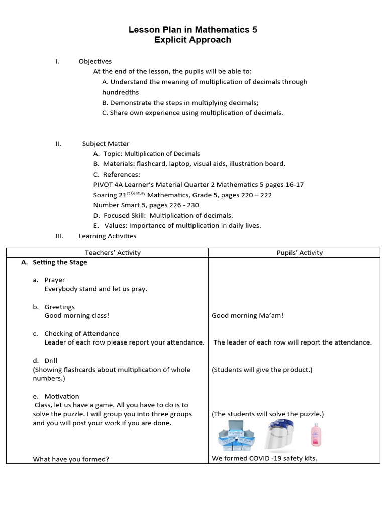 LP Math COT 1 | PDF | Multiplication | Numbers
